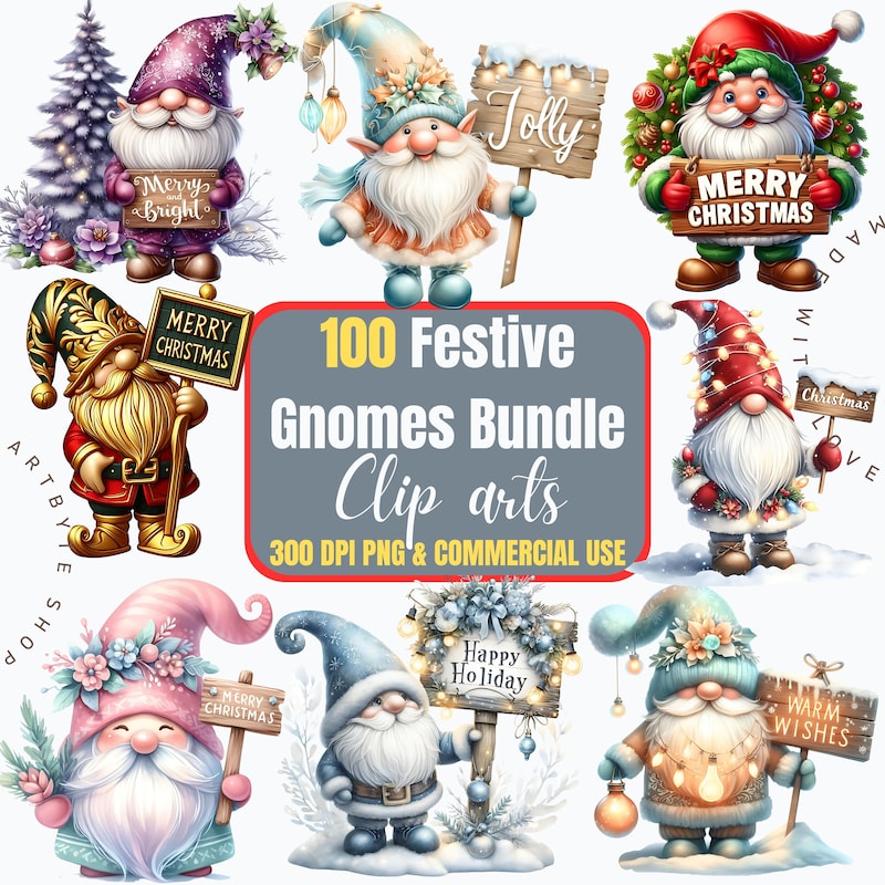 Gnome Clip Art - Etsy
