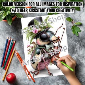 Adorable Garden Bugs 6: 75 Coloring Pages for Adults and Kids Instant ...