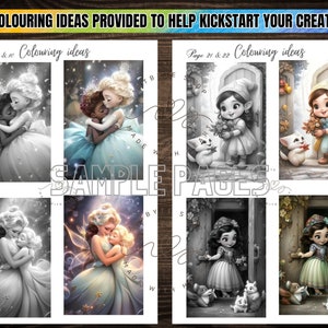 Fairy Tales Princesses - 30 Enchanting Coloring Pages for Adults and ...