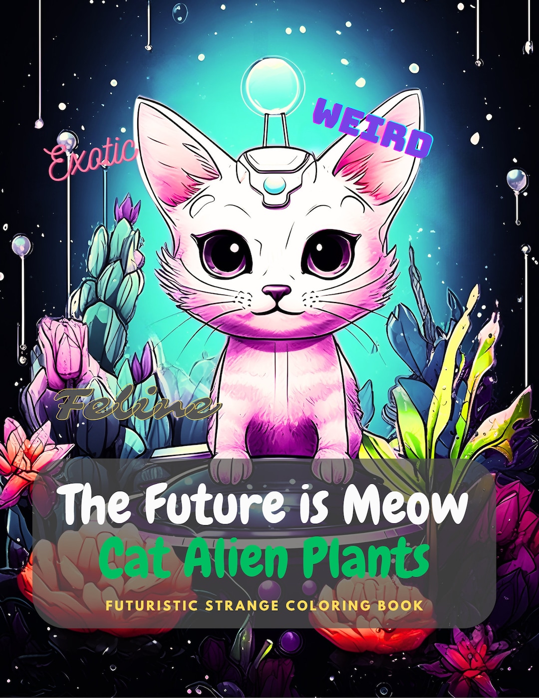 The Future is Meow: Cat Alien Plants, Futuristic Exotic Strange Feline ...