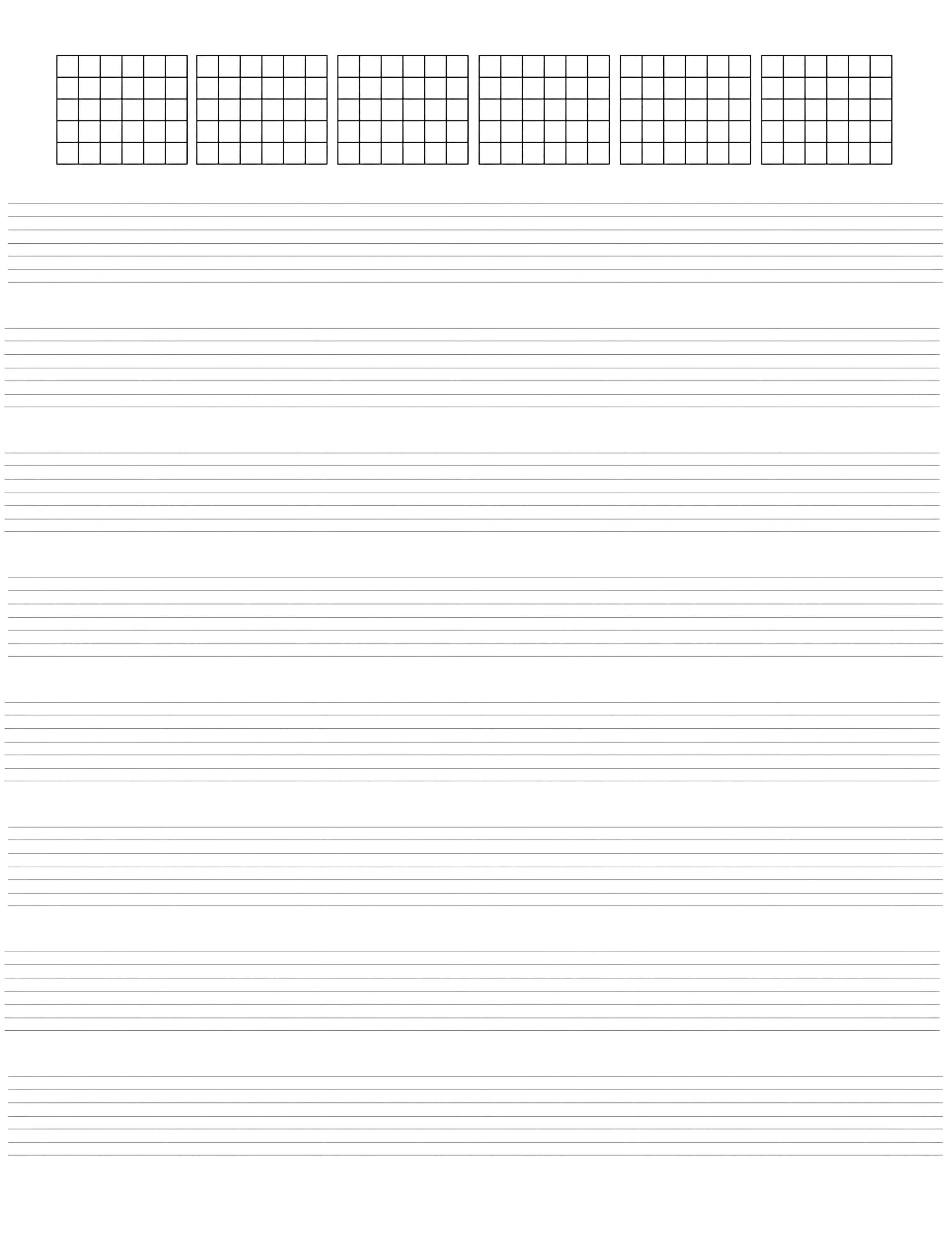 7 Strings Guitar Tabs + Chords Charts, Cat Guitar Player's Notebook ...