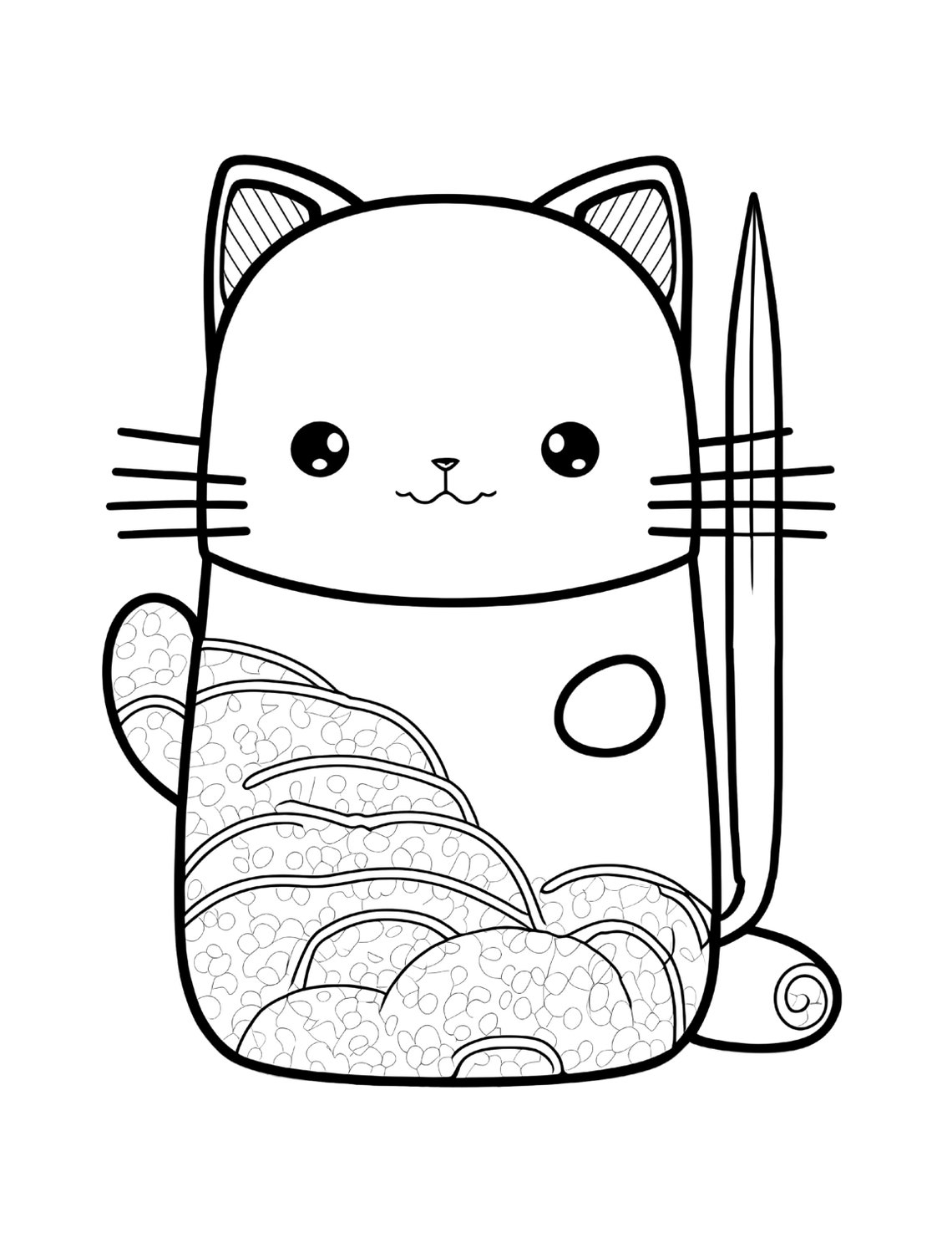 Sushi Cats A Cute Coloring Book for Kitty Lovers Adults and Kids: 31 ...