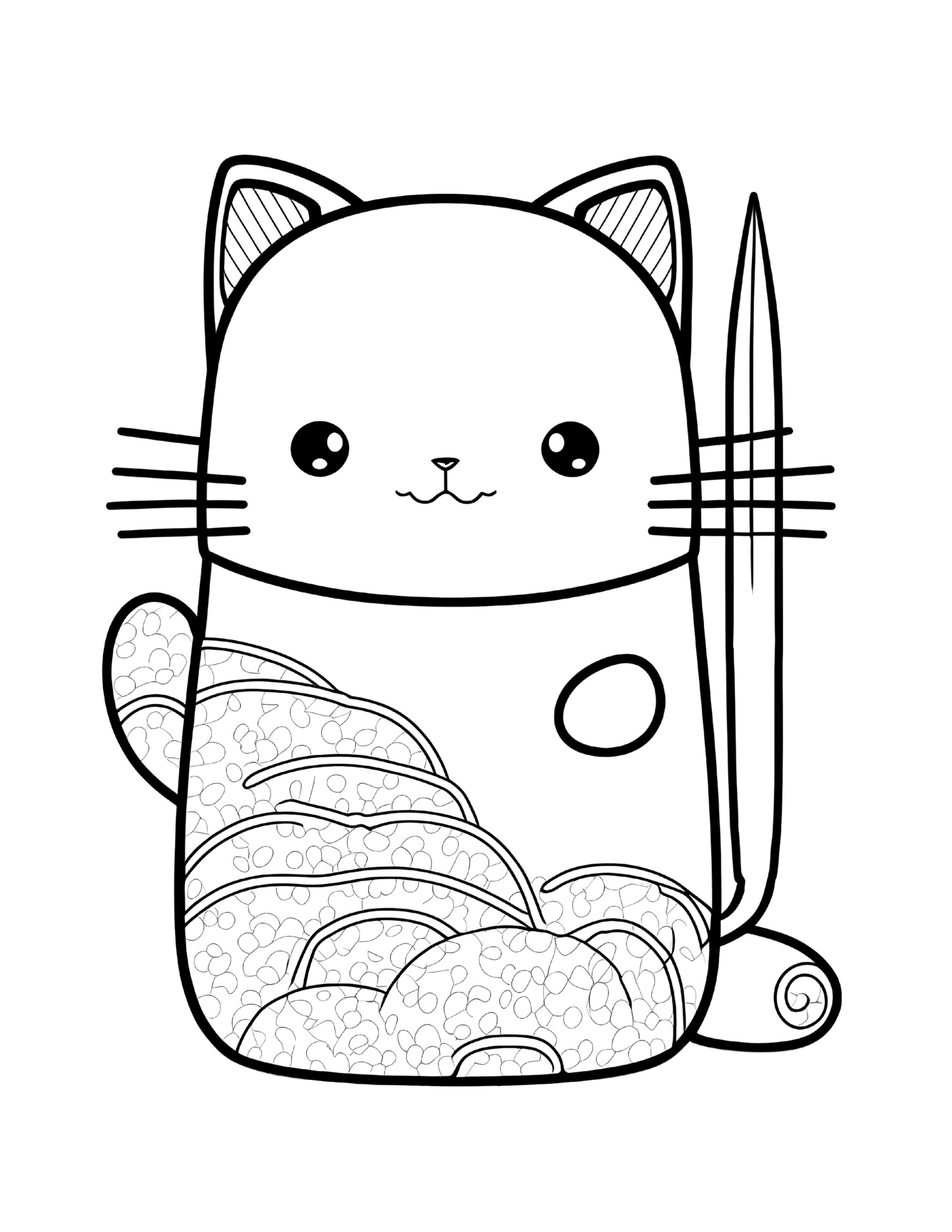 Sushi Cats! A Cute Coloring Book for Kitty Lovers Adults and Kids: 31 ...