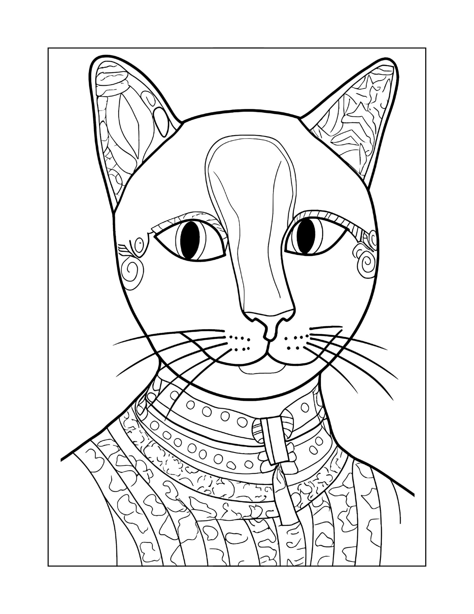 Cute Cat Portraits, Coloring Pages for Kitty Lovers, 33 Pages Cute ...
