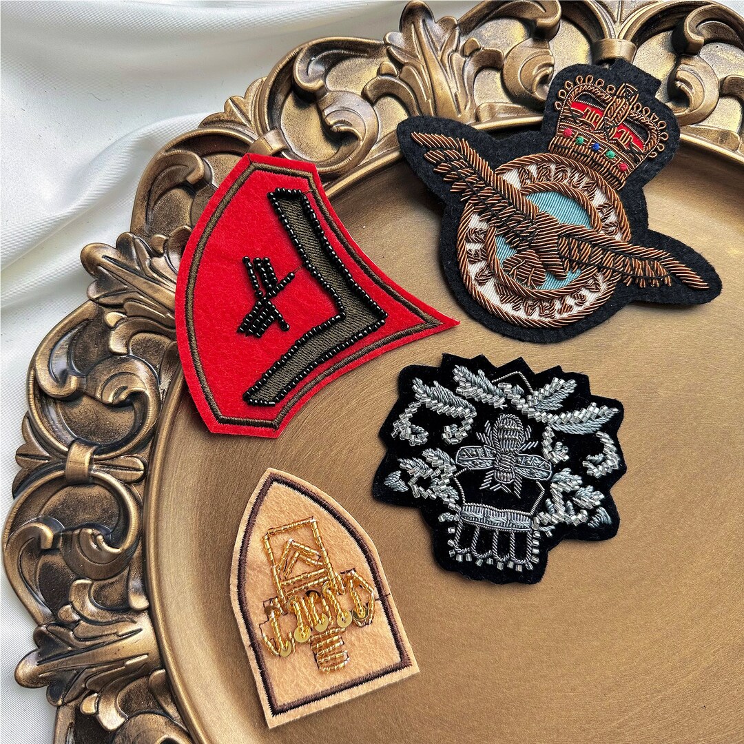 Beaded Military Embroidered Patch Army Retro Iron/sew on Epaulettes for ...