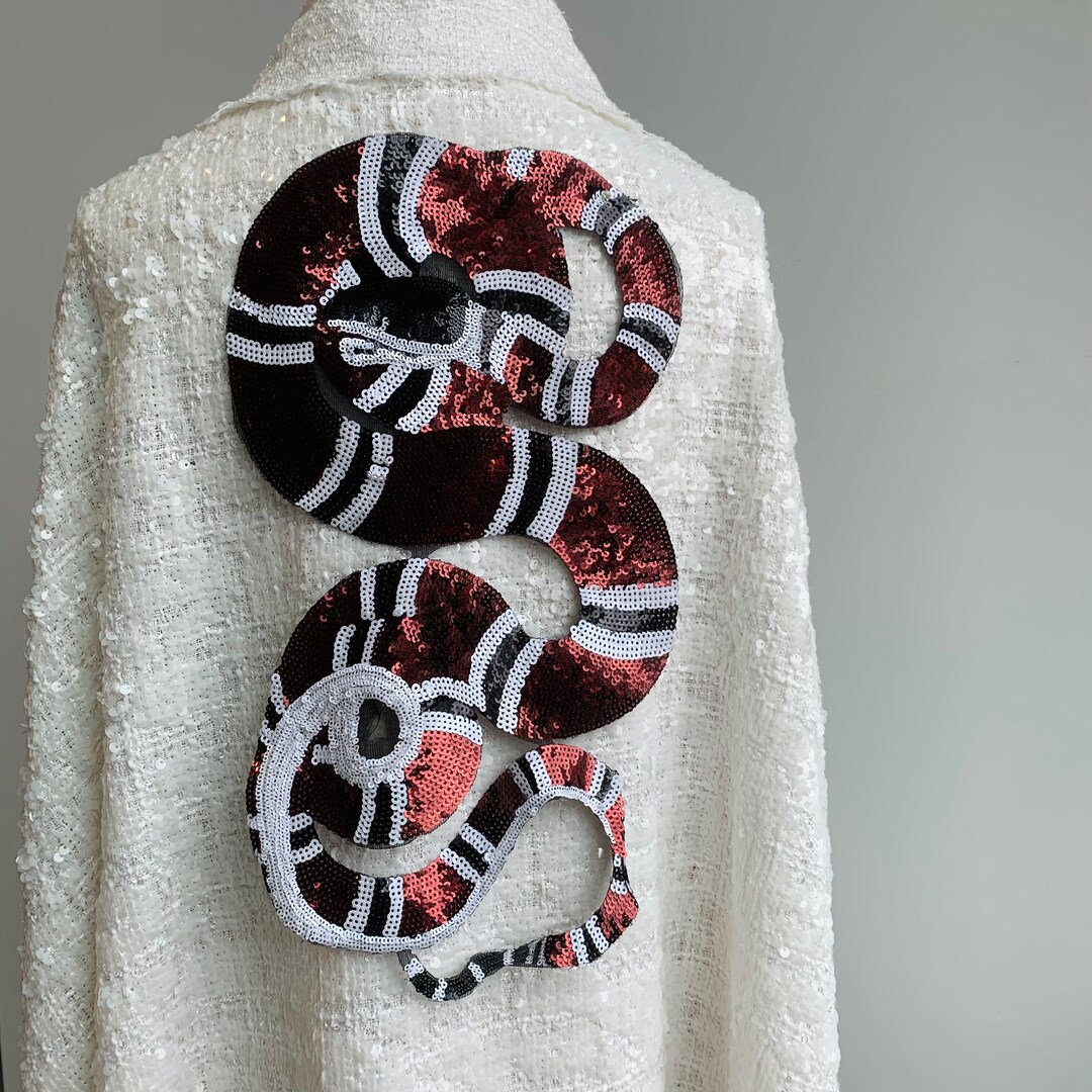 Extra Large Sequins Snake Taylor Reputation Sew-on Patch | Sparkling ...