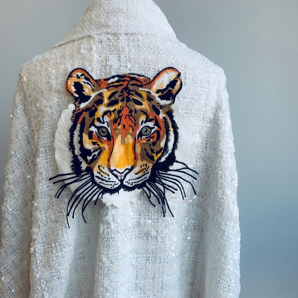 Tiger Applique - Etsy
