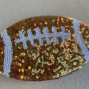 Brown Sequinned Football Iron-on Patch: Game Day Applique - Etsy