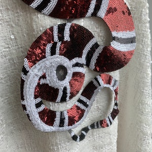 Extra Large Sequins Snake Taylor Reputation Sew-on Patch | Sparkling ...