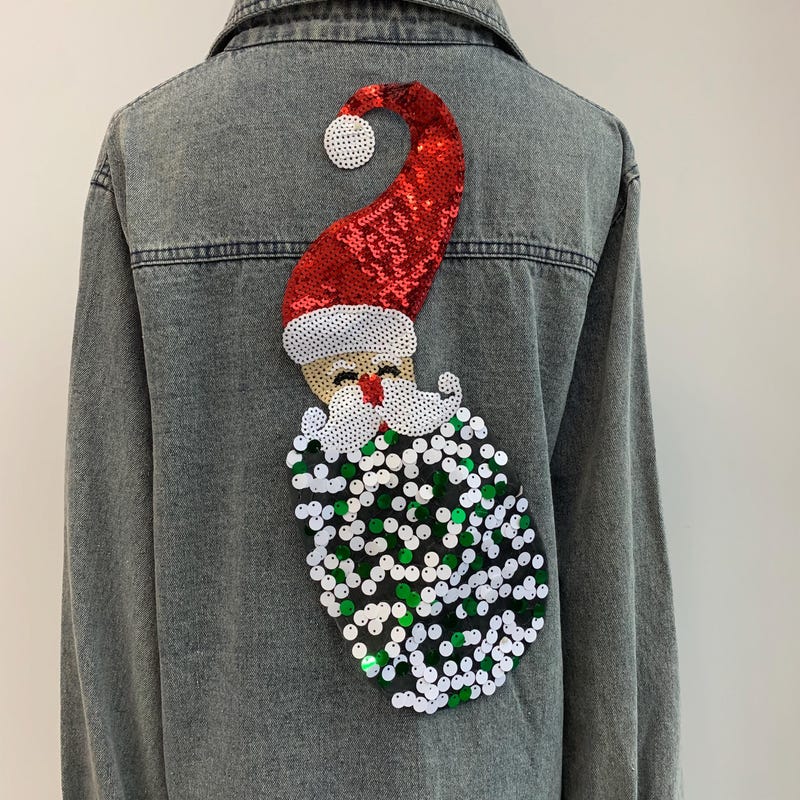 Santa Iron On - Etsy