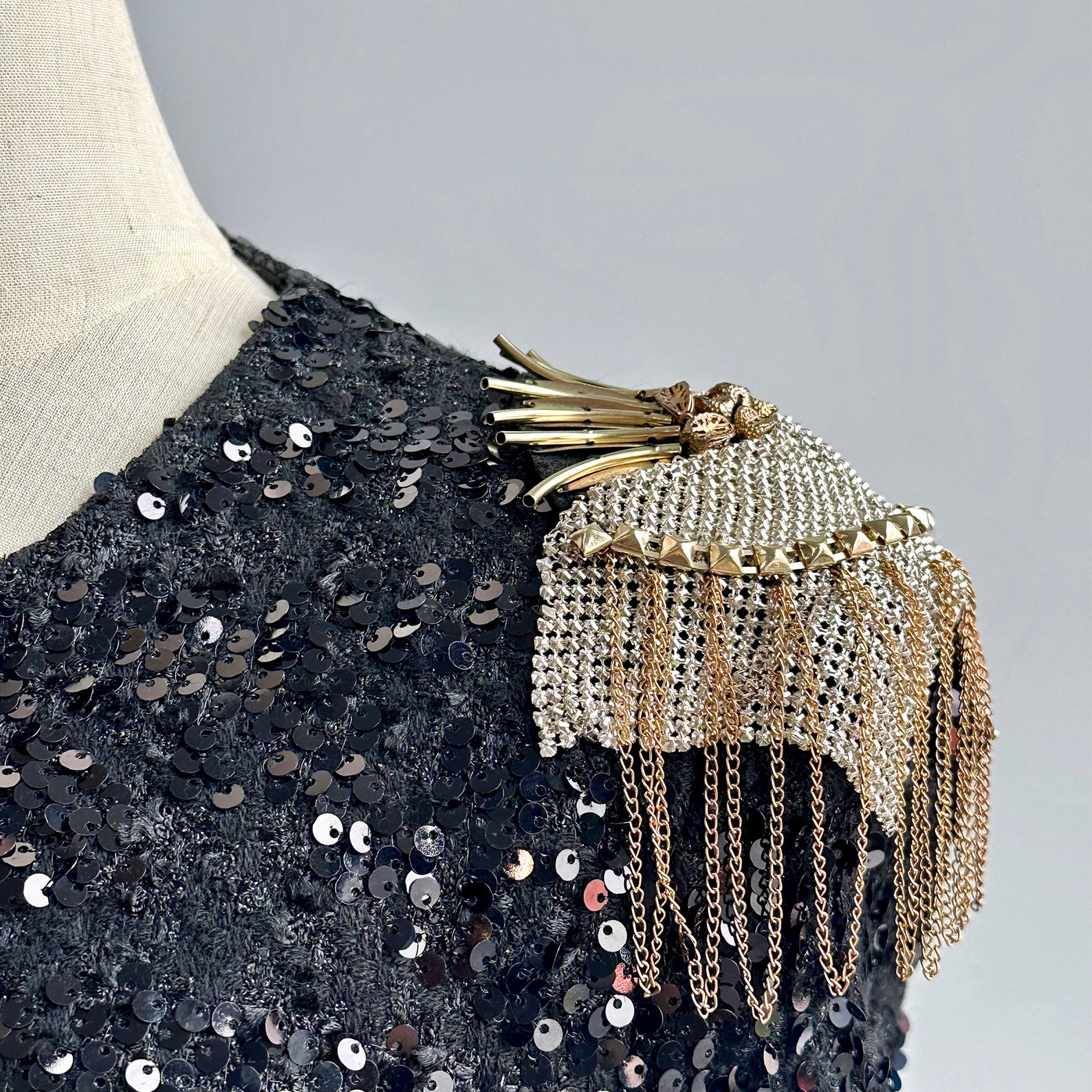 Gold Shoulder Epaulets With Chain Tassels Silver & Gold - Etsy