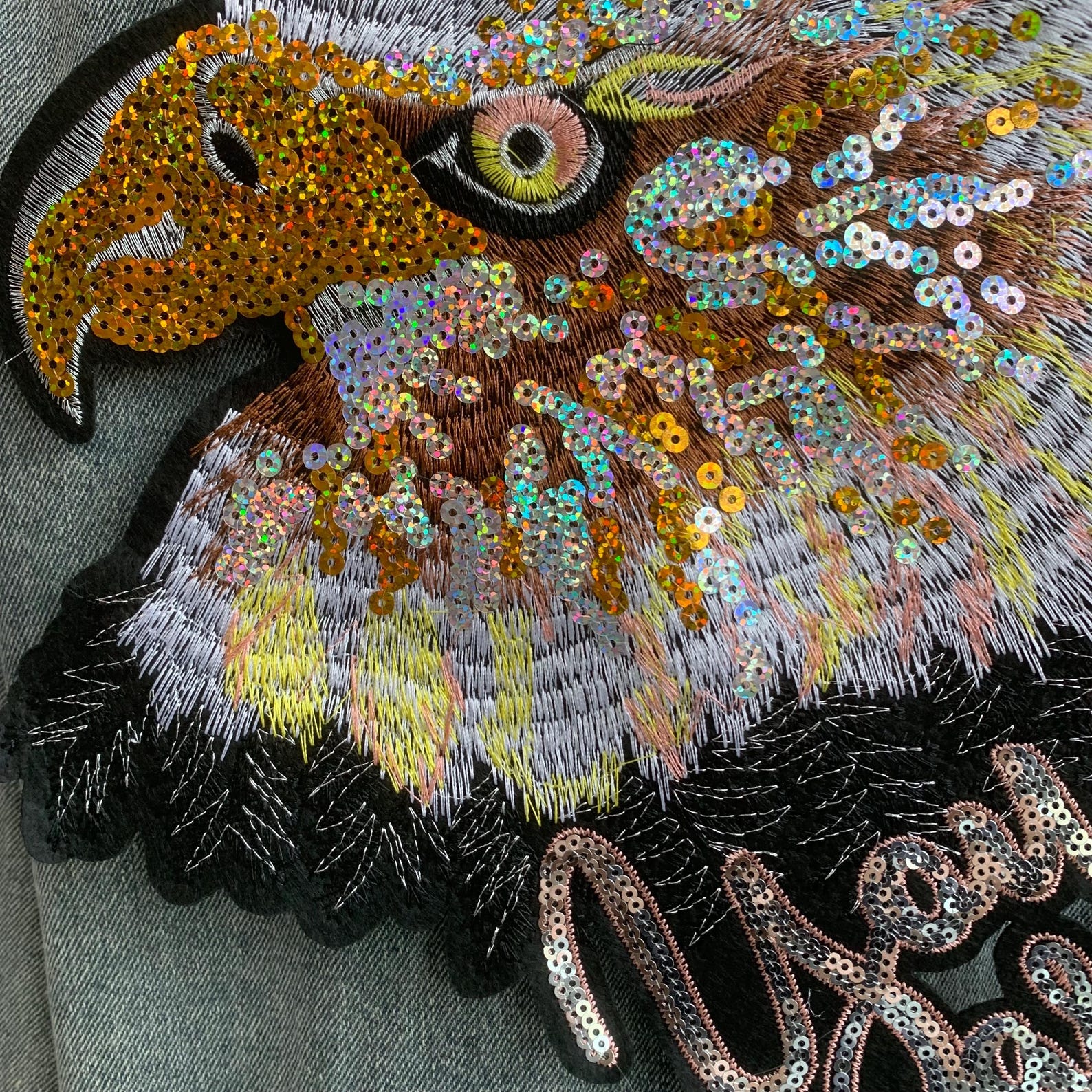 Majestic Eagle Head Patch – Strength in Silver & Gold - Etsy