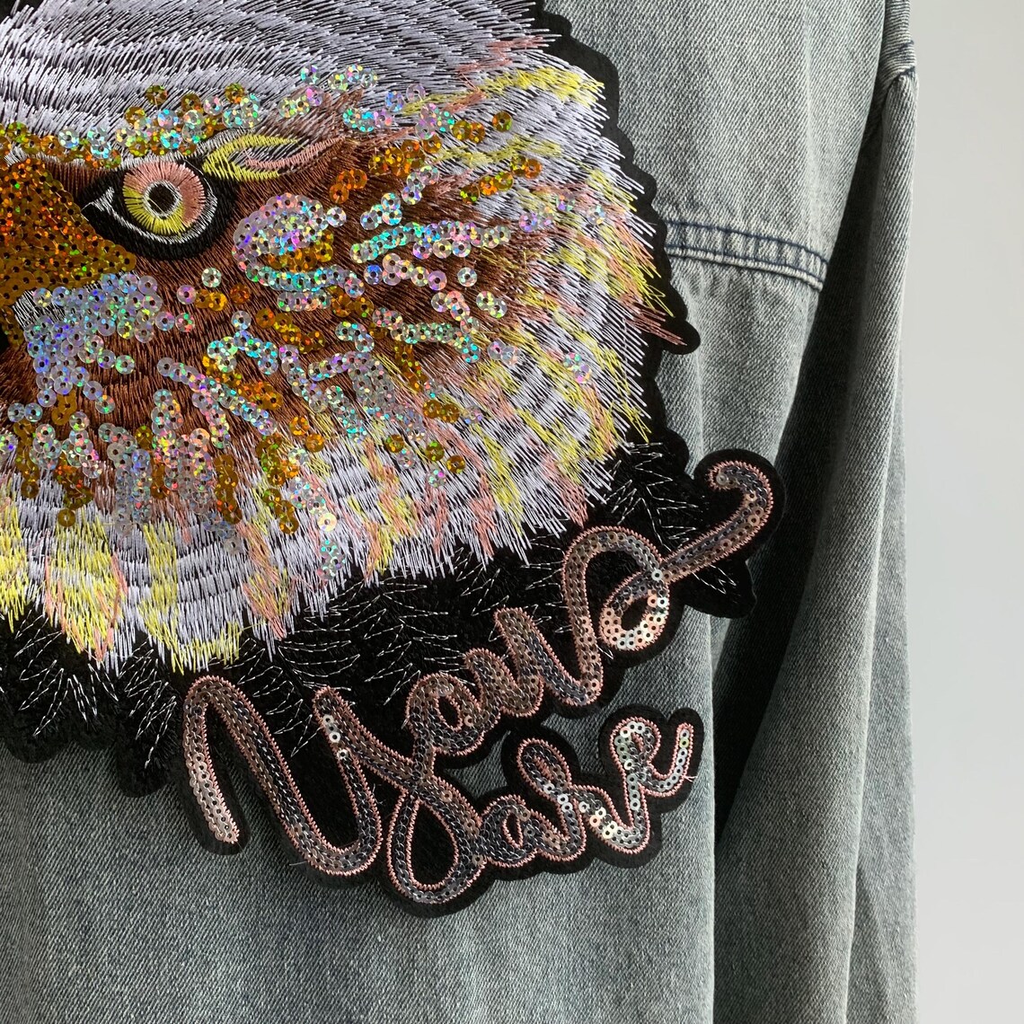 Majestic Eagle Head Patch – Strength in Silver & Gold - Etsy