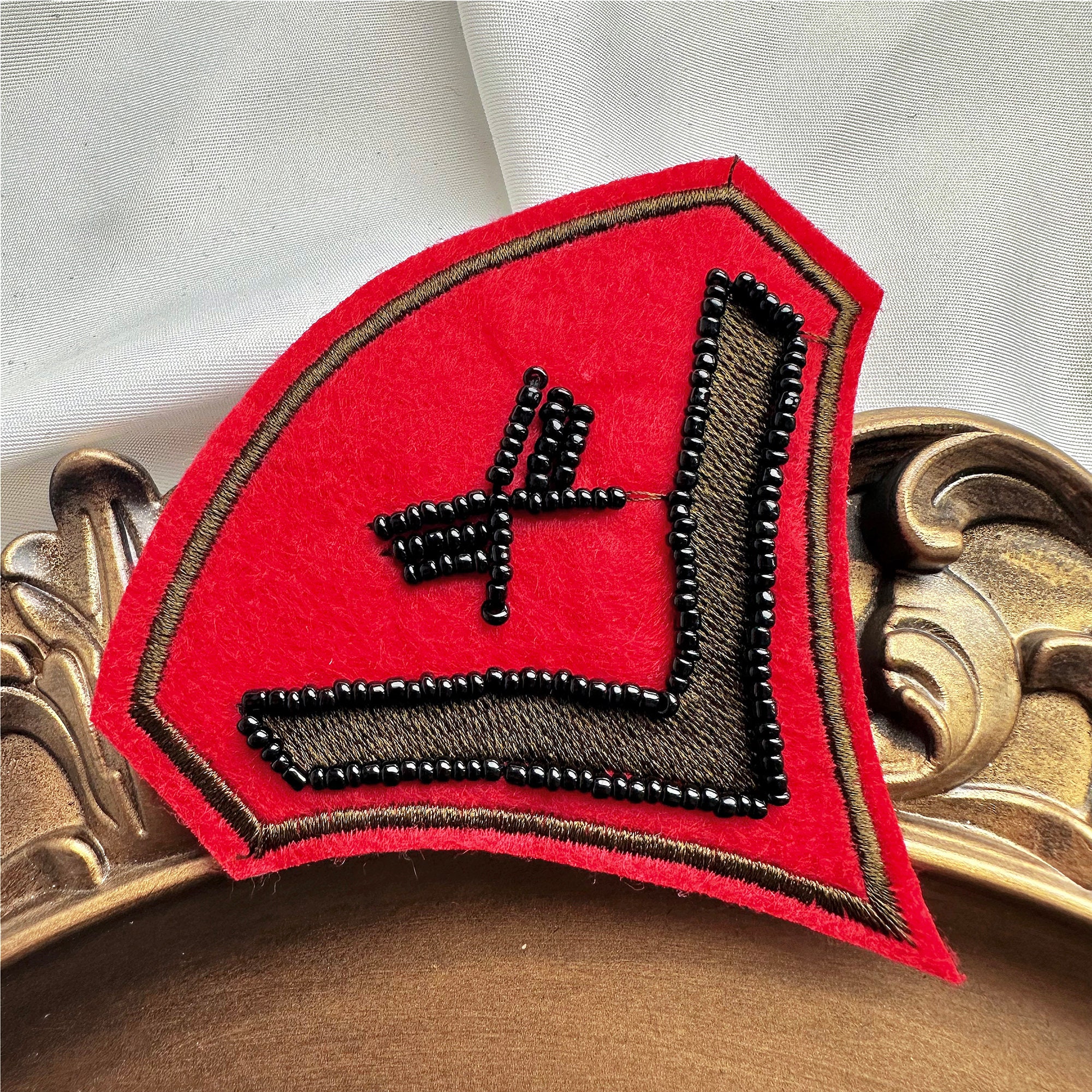 Beaded Military Embroidered Patch Army Retro Iron/sew on Epaulettes for ...