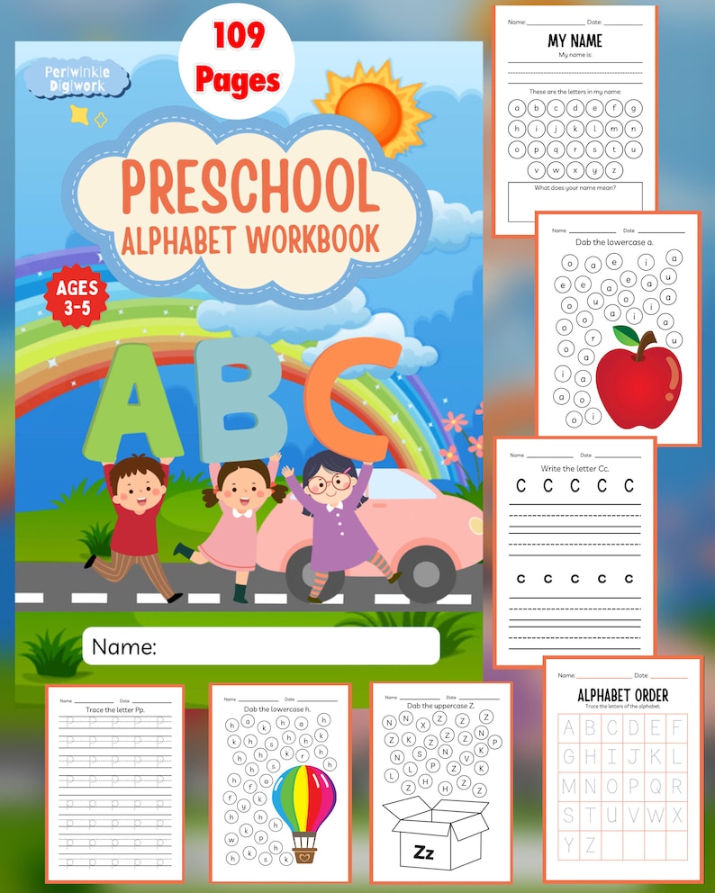 Printable Alphabet Workbook | Preschool Activity Book | Busy Book ...