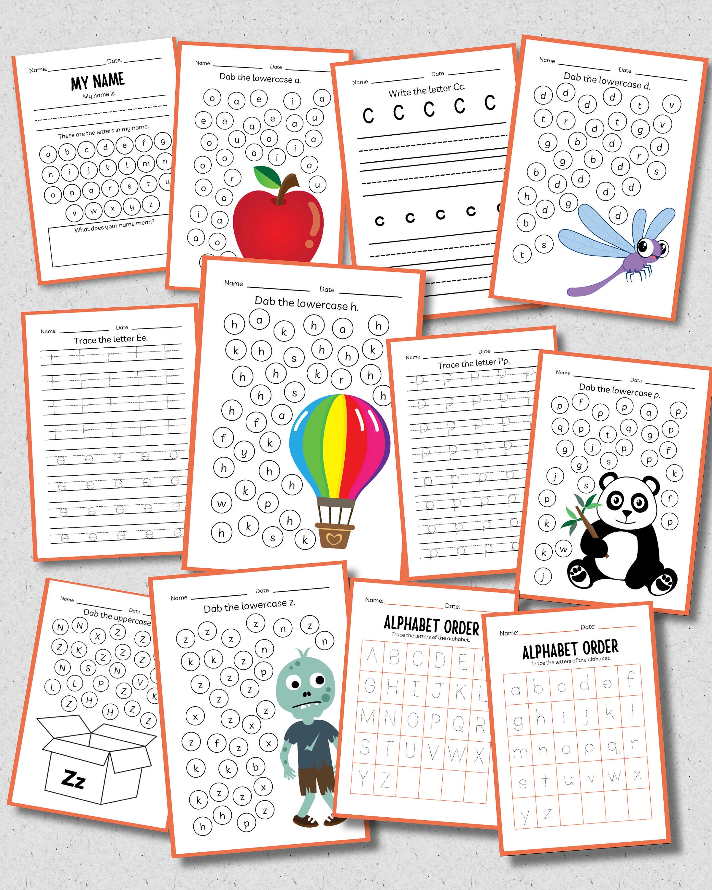 Printable Alphabet Workbook | Preschool Activity Book | Busy Book ...