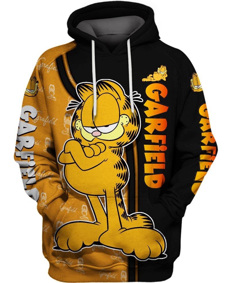 Custom Garfield Hoodie Leggings Set, Garfield Hoodie, Garfield ...
