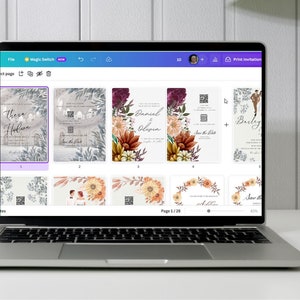 Canva Editable Wedding Template Digital , Invitation Card, Digital ...