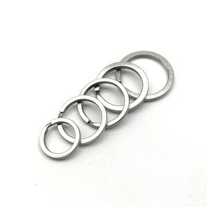 Premium Stainless Key Split Ring Key Chain Ring Connectors Flat ...