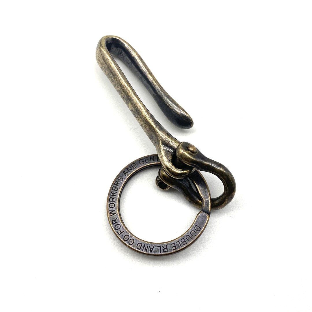 Sales Vintage Brass Key Chain Fish Hook Holder Key Manager With Shackle ...
