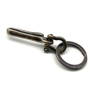 Sales Vintage Brass Key Chain Fish Hook Holder Key Manager With Shackle ...