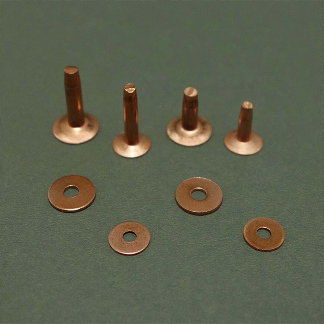 Red Copper Rivets With Burrs,leather Fasterner Rivet,leather Die Fasten ...