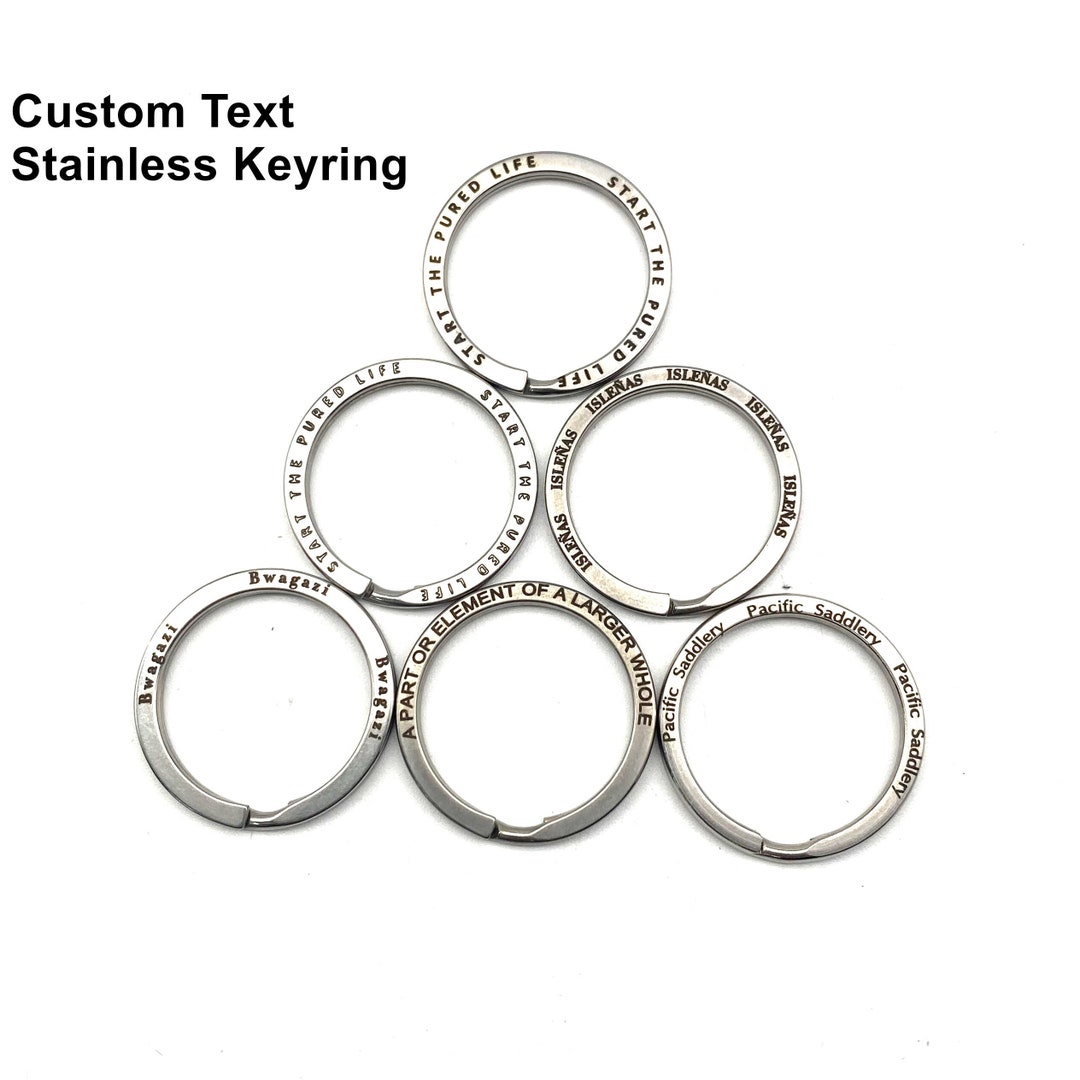 Custom Brand Stainless Key Split Ring Customized Logo 30mm - Etsy