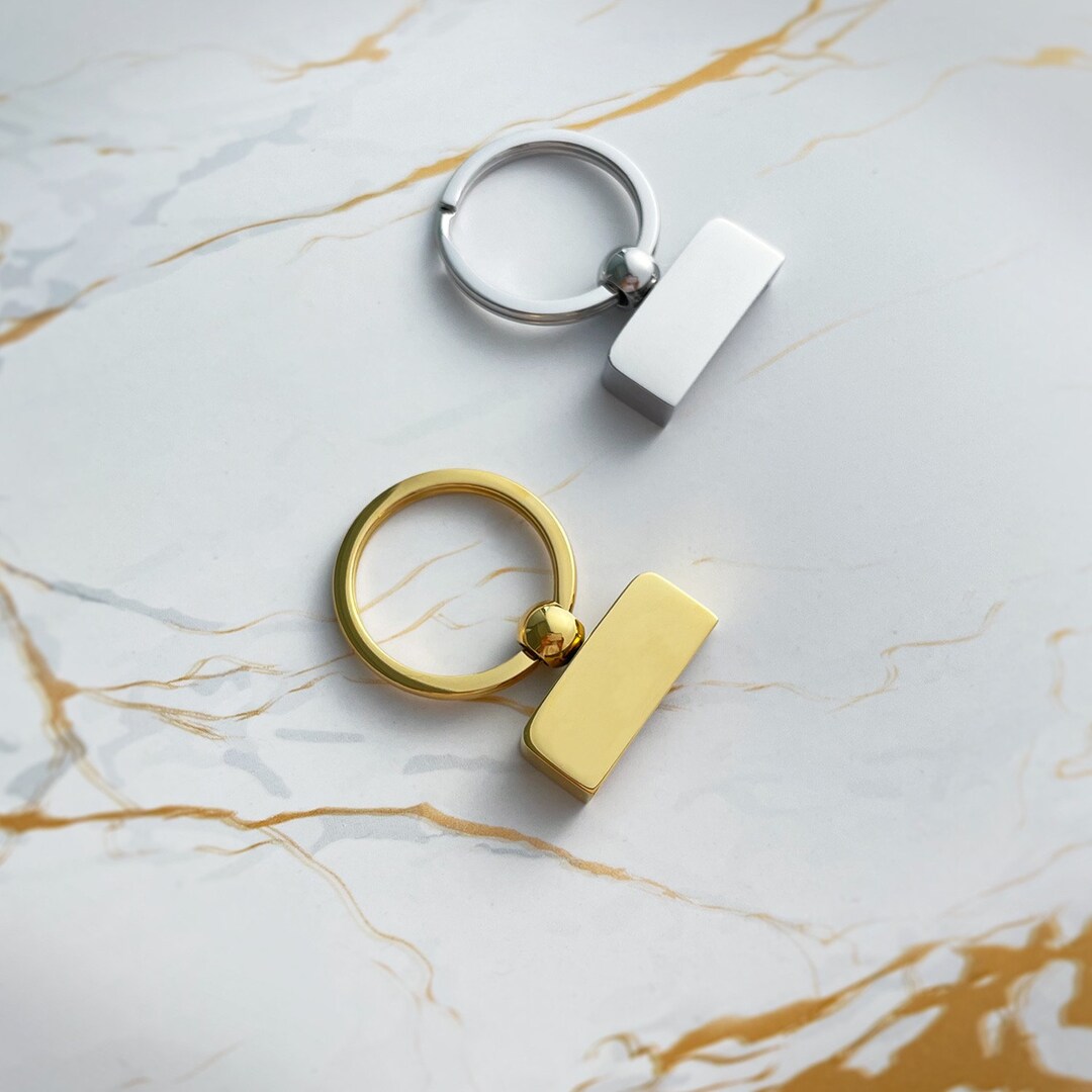 Gold&silver Custom Leather Keychain Head Coverleather - Etsy