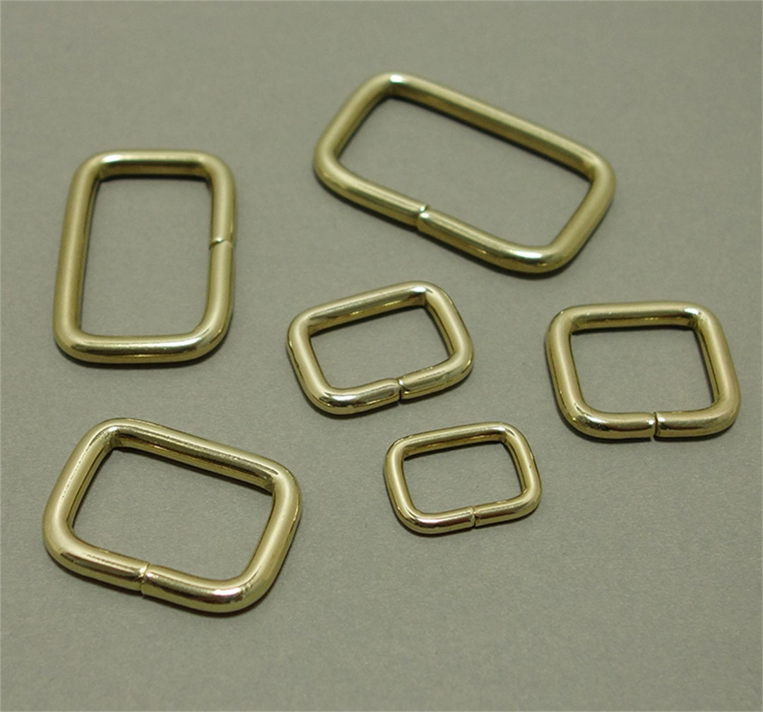 Brass Rectangular Loop Leather Bag Handle Fastener Strap - Etsy