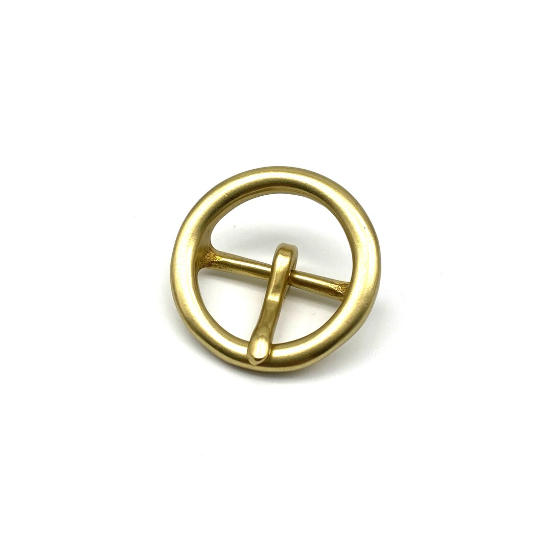 29mm Round Circle Brass Buckle Women Fashion Leather Belt - Etsy