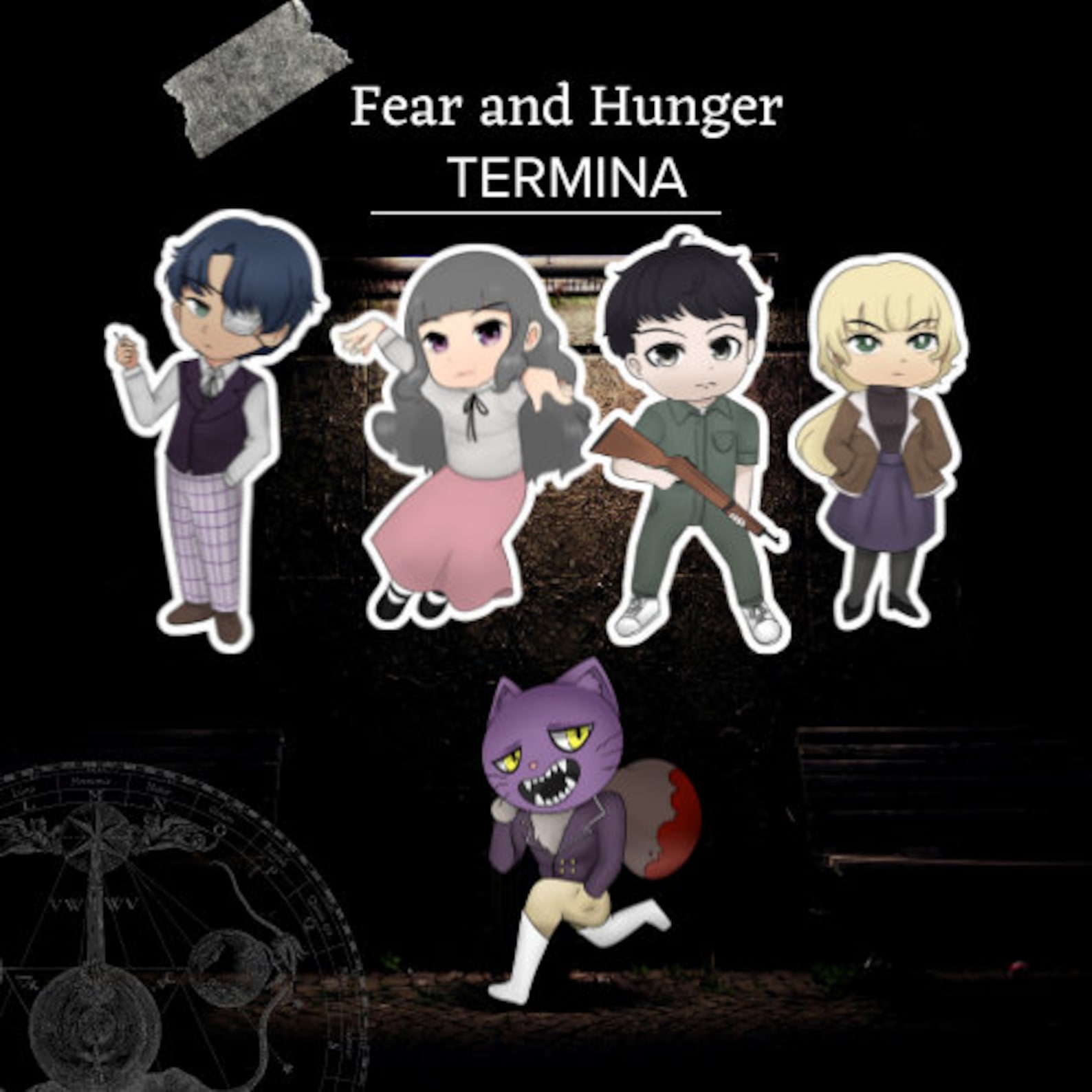 Fear and Hunger/termina Vinyl Stickers Fanmade Stickers Game Horror ...