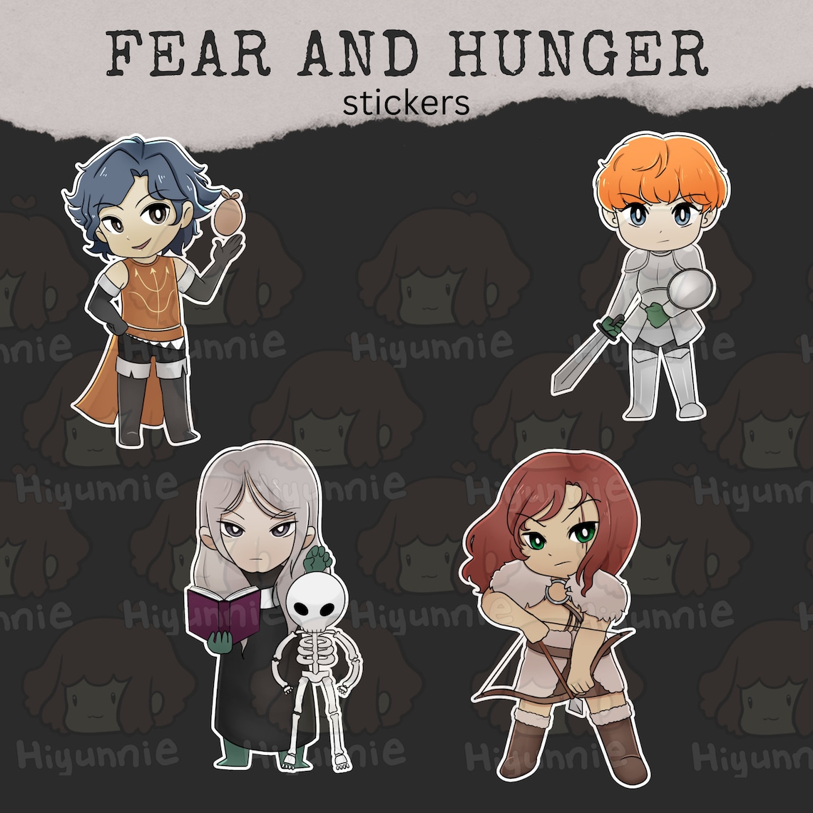 Fear and Hunger/termina Vinyl Stickers Fanmade Stickers Game Horror ...