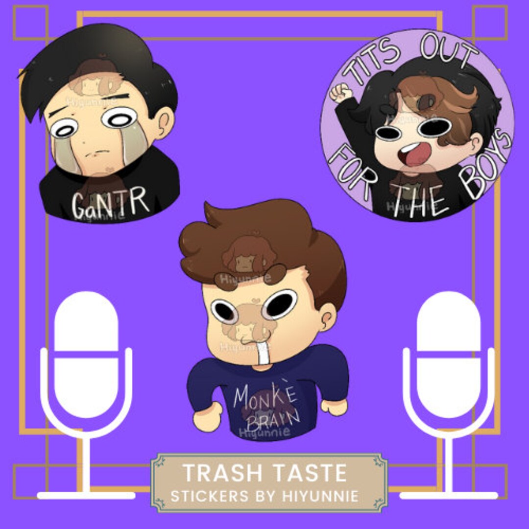 Trash Taste Sticker Pack Vinyl Fan Made Bundle - Etsy