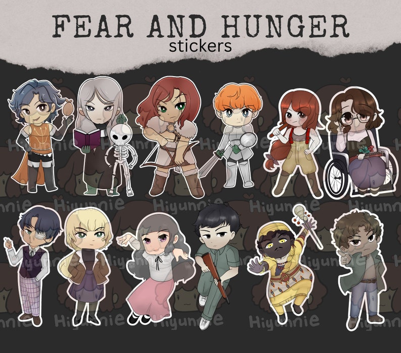 Fear and Hunger/termina Vinyl Stickers Fanmade Stickers Game Horror ...