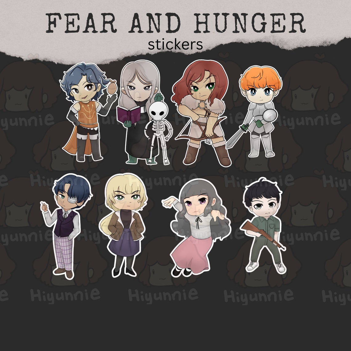 Fear and Hunger/termina Vinyl Stickers Fanmade Stickers Game Horror ...