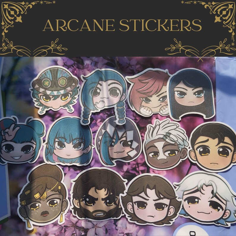 Arcane Vinyl Stickers Jinx Isha Ekko Jayce Mel Vi Caitlyn - Etsy