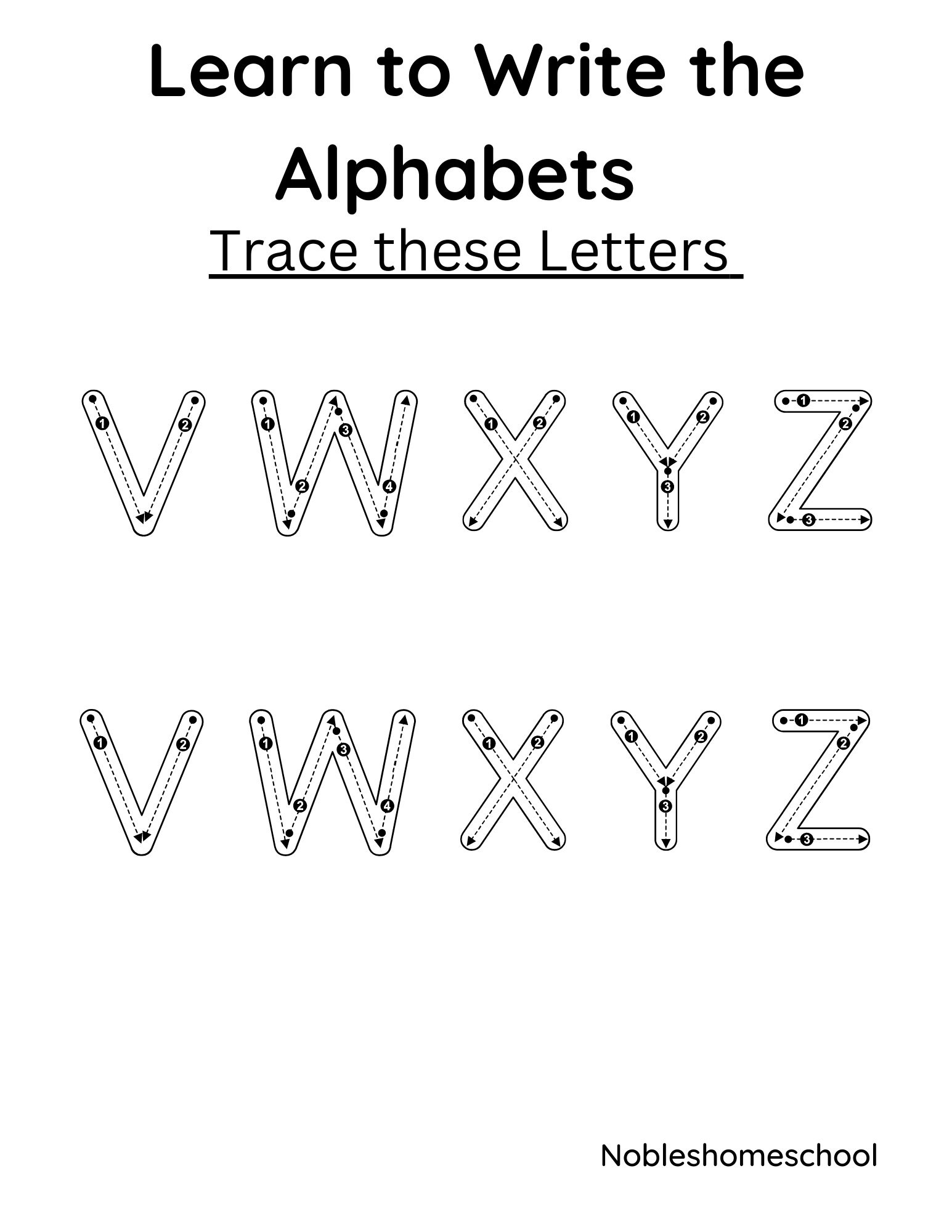 Alphabet Worksheets Preschool Handwriting Homeschool Printable ...