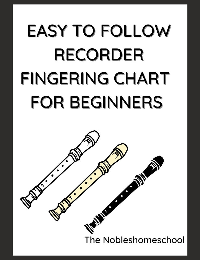 Printable Recorder Notes for Beginners Music for Beginners Fingering ...