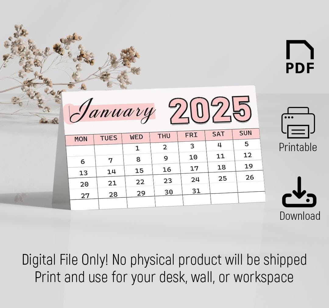 Calendar 2025 |pastel Colors| Digital Instant Download, Printable ...