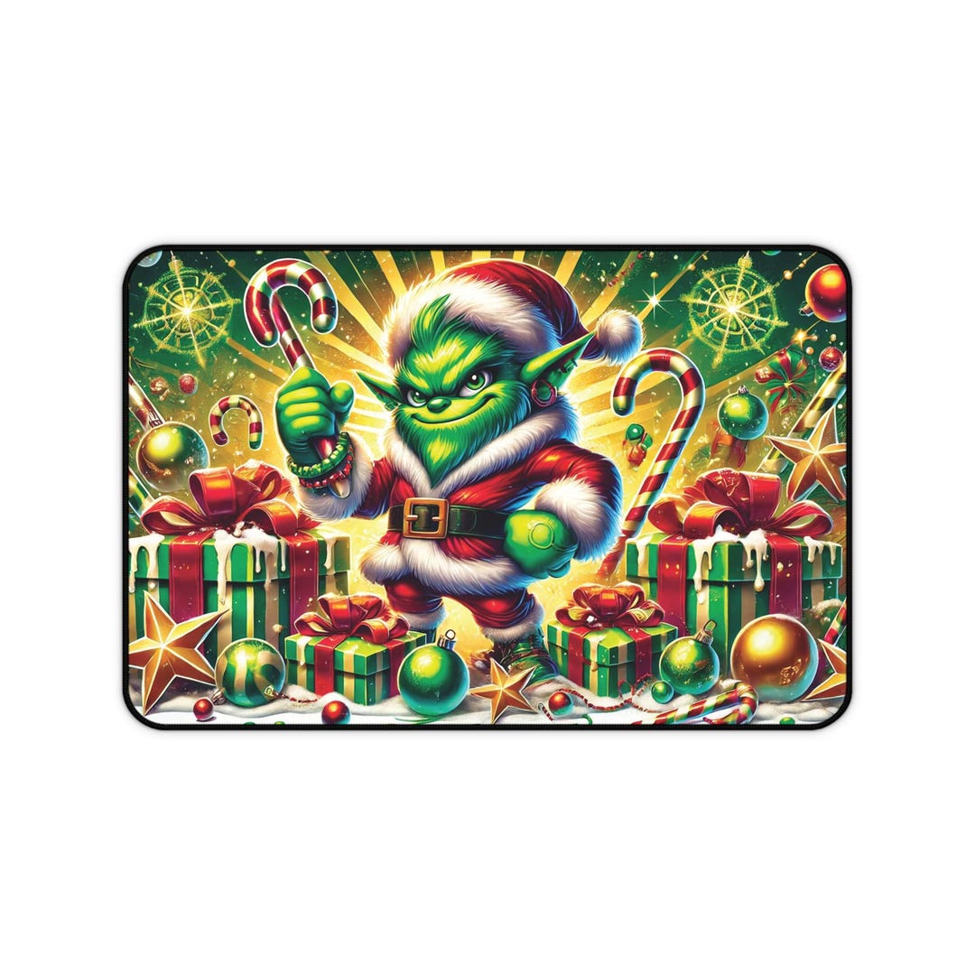 Grinch Desk Mat Christmas Office Decor, Large Gaming Mouse Pad ...