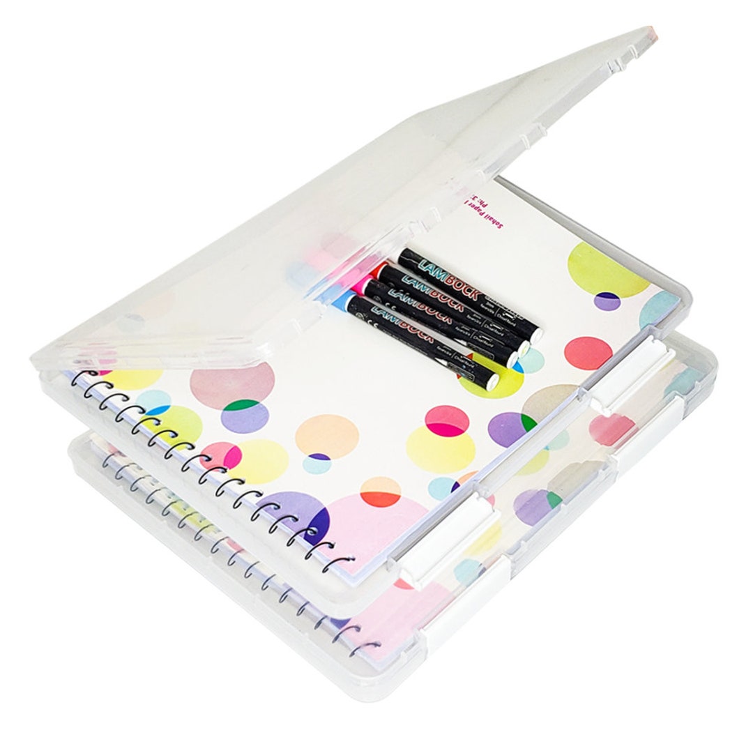 2 Pack A4 Portable Clear Document Holder inner Size 11.3''x8.3''x0.4 ...