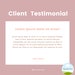 5 Essential Testimonial Social Media Templates| Instagram Post - Etsy