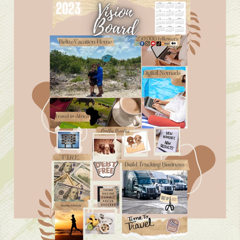 Digital Editable Vision Board Template for iPhone Wallpaper Law of ...