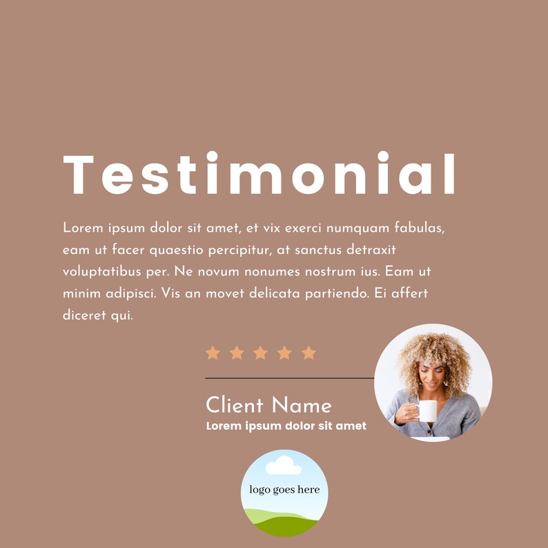 5 Essential Testimonial Social Media Templates| Instagram Post - Etsy