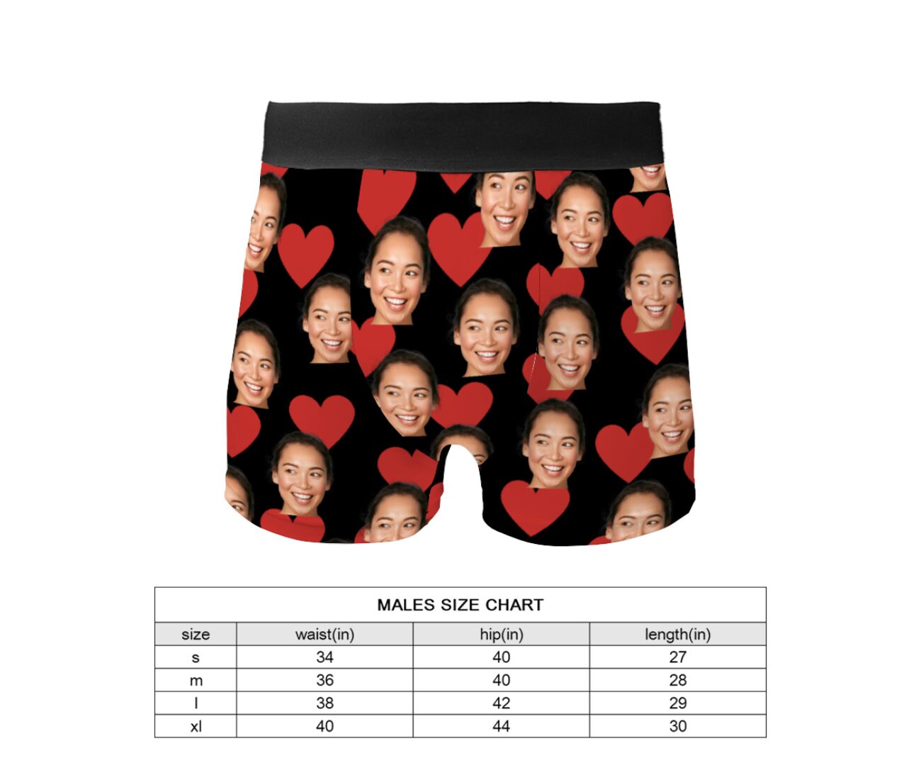 Underwearpersonalized Photo Boxer Briefscustom Face Couple - Etsy