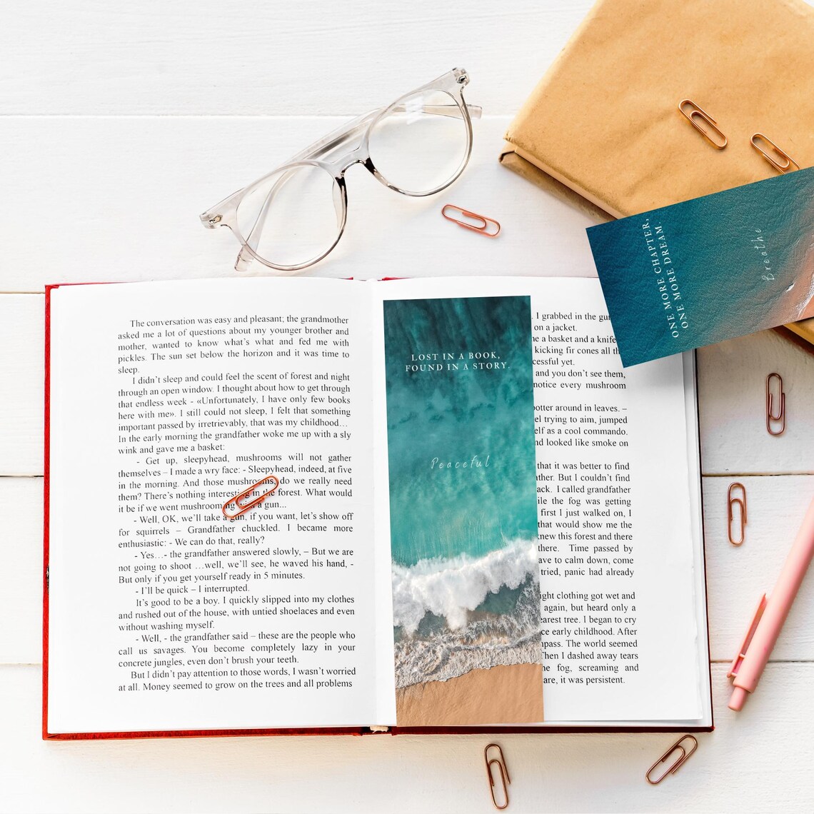 Sea Waves Chilling Edition Printable Bookmarks | Digital Printable ...