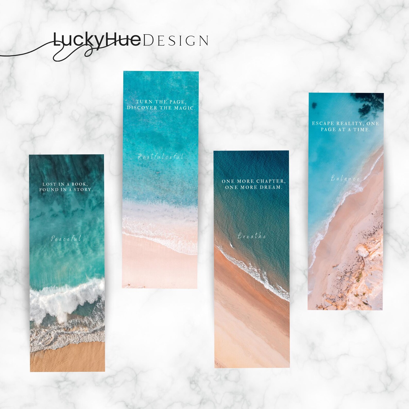 Sea Waves Chilling Edition Printable Bookmarks | Digital Printable ...