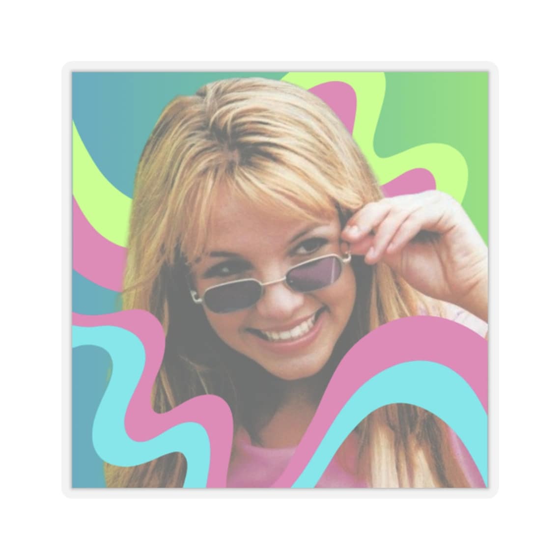 Britney Spears Sticker Britney Sticker Groovy 90s Sticker Nostalgia ...