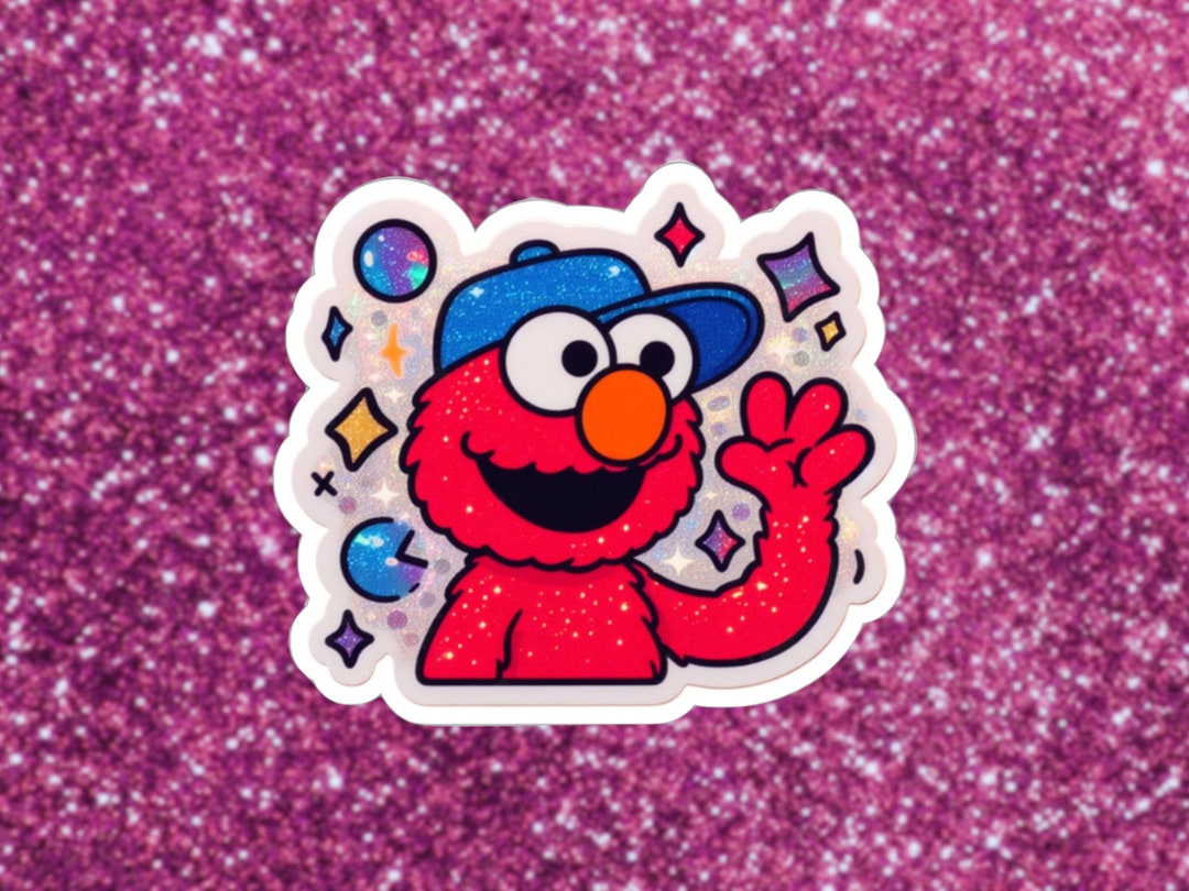 Elmo Inspired Sticker Sesame Street Sticker Childhood Sticker Vintage ...