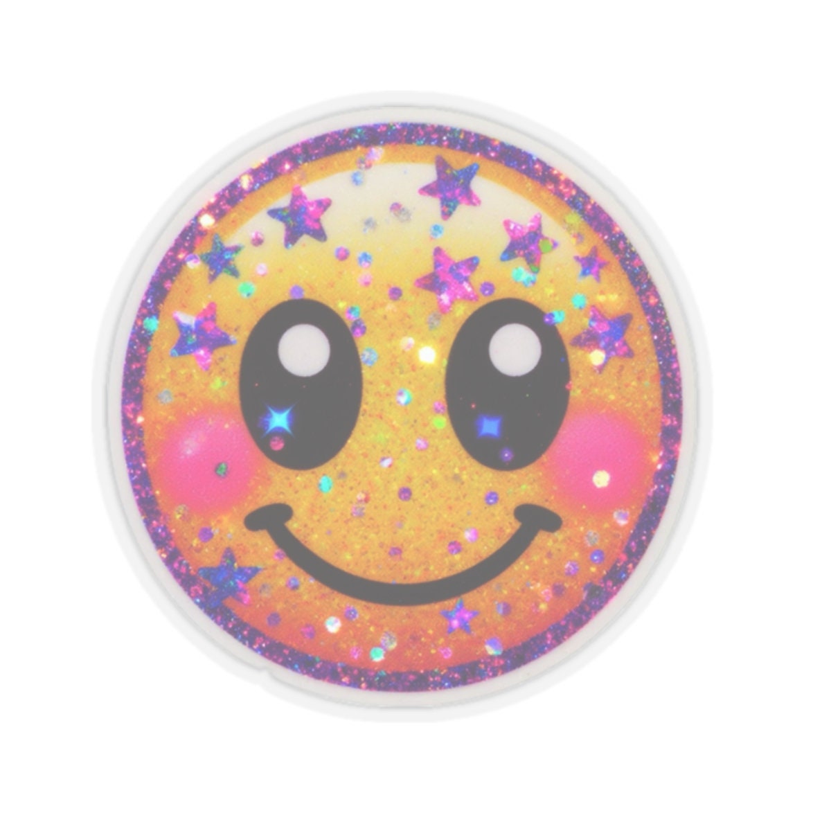 Smiley Face Sticker Y2k Sticker Lisa Frank Sticker Glitter - Etsy